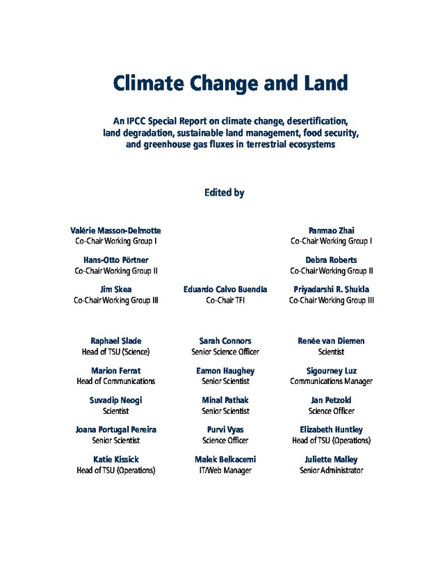 IPCC, 2019: Climate Change and Land: an IPCC special report on climate ...