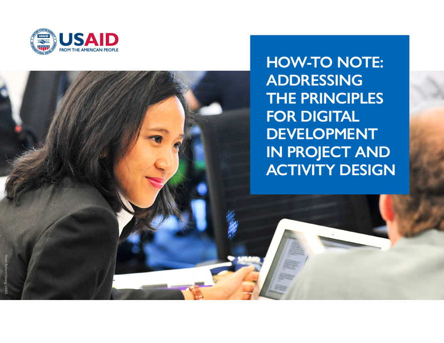 How-To Note: Addressing the Principles for Digital Development in ...