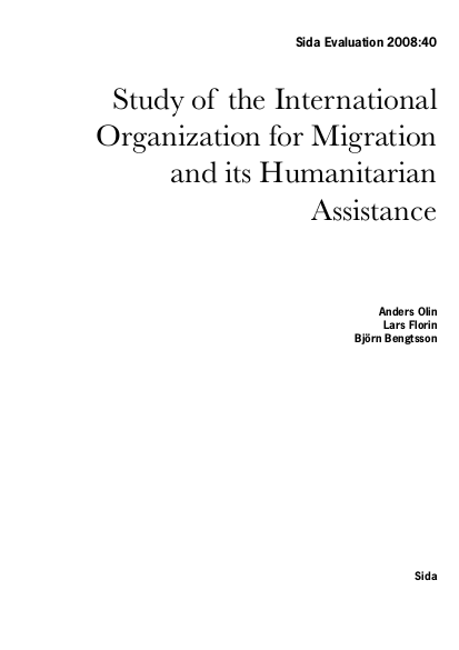 Study of the International Organization for Migration and its ...