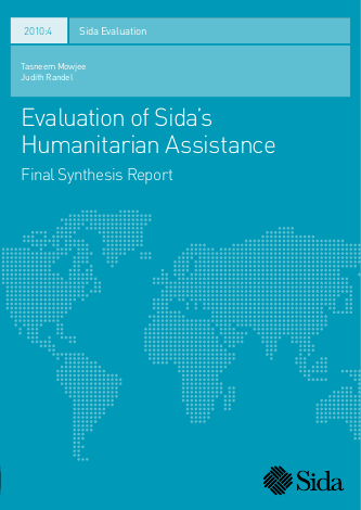 Evaluation of Sida's Humanitarian Assistance - Final Synthesis Report | ALNAP