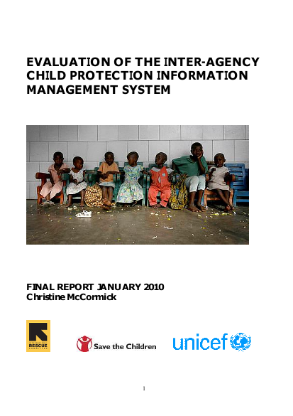 Evaluation of the Inter-agency child protection information management system | ALNAP