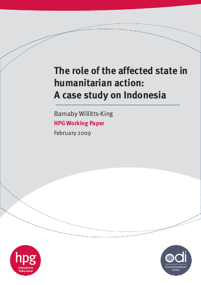 The role of the affected state in humanitarian action: A case study on India | ALNAP