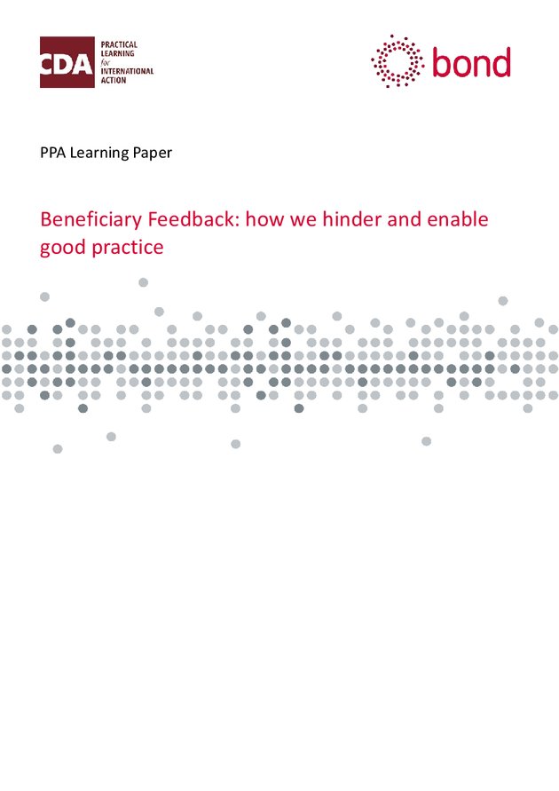 Beneficiary Feedback: How We Hinder and Enable Good Practice | ALNAP