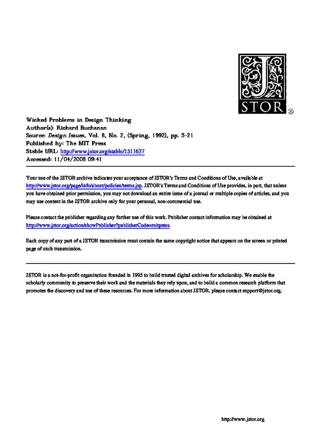 Wicked problems in design thinking | ALNAP