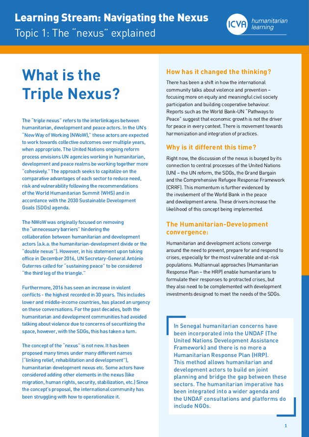 The 'nexus' explained | ALNAP