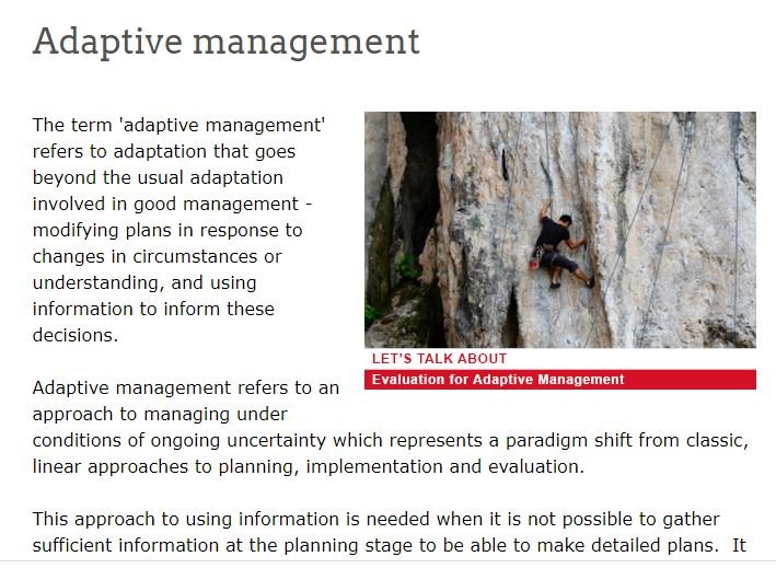 Adaptive Management | ALNAP