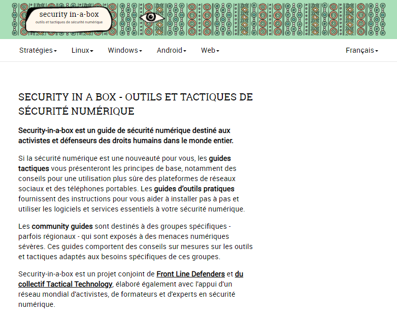 Security in a box - Outils et tactiques de sécurité numérique | ALNAP