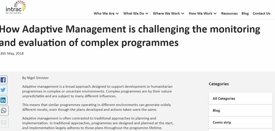 How adaptive management is challenging the monitoring and evaluation of ...