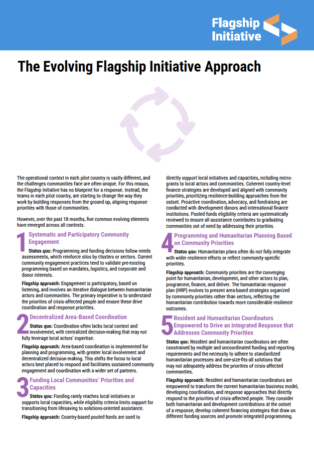 The Evolving Flagship Initiative Approach | ALNAP