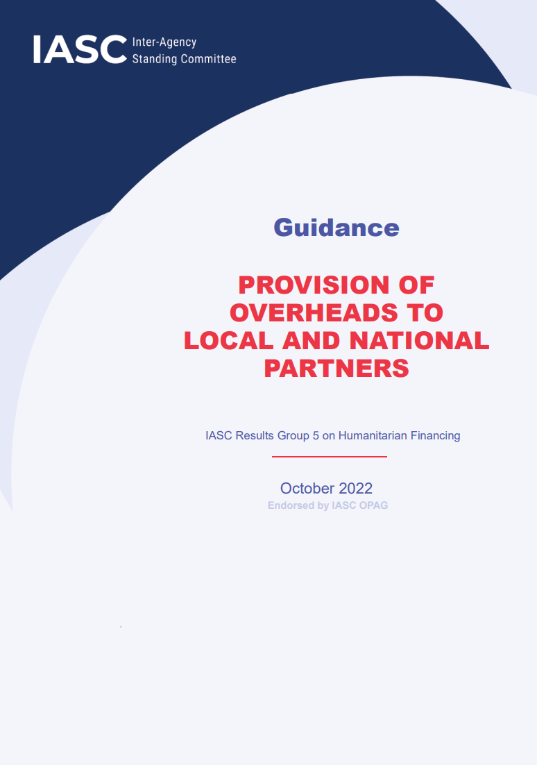 IASC Guidance on the provision of overheads to local and national partners | ALNAP