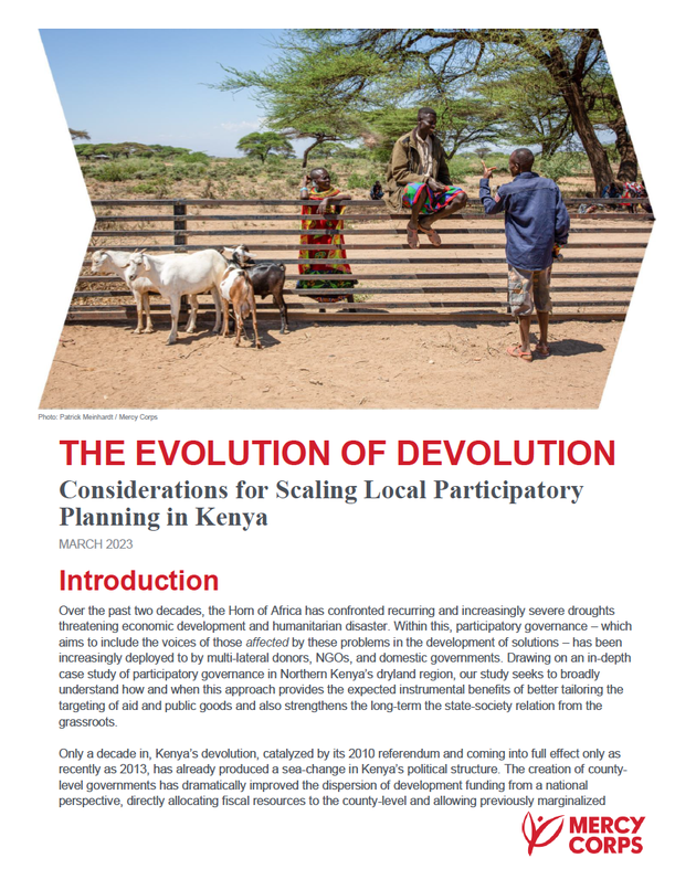 The evolution of devolution: Considerations for scaling local ...