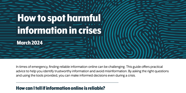 How to spot harmful information in crises? | ALNAP