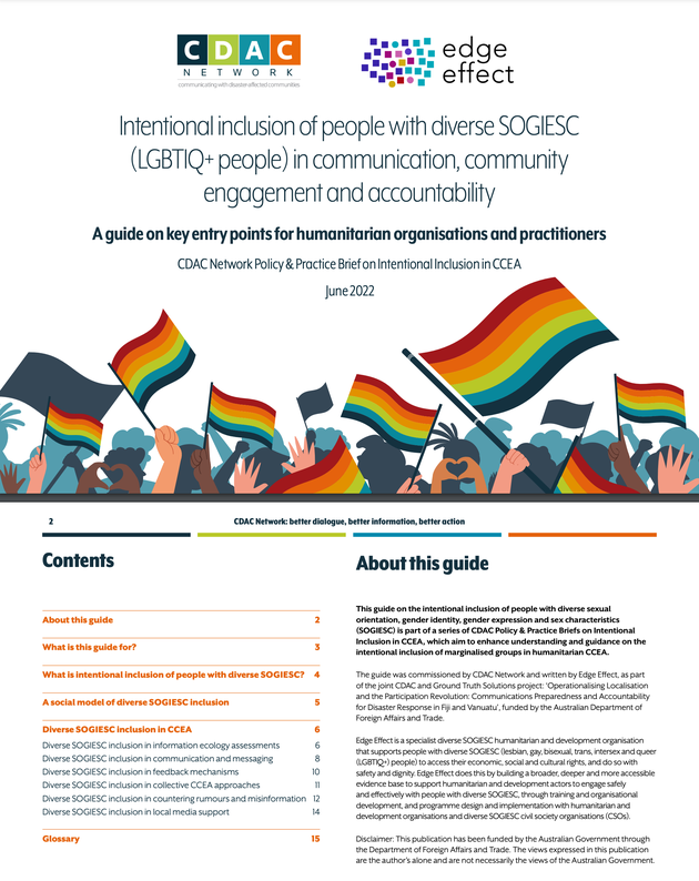 Intentional Inclusion of People with Diverse SOGIESC (LGBTIQ+ people ...