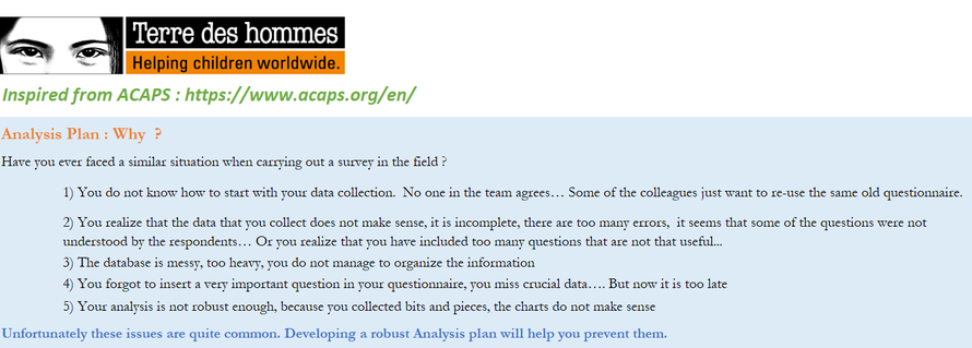 Analysis plan | ALNAP