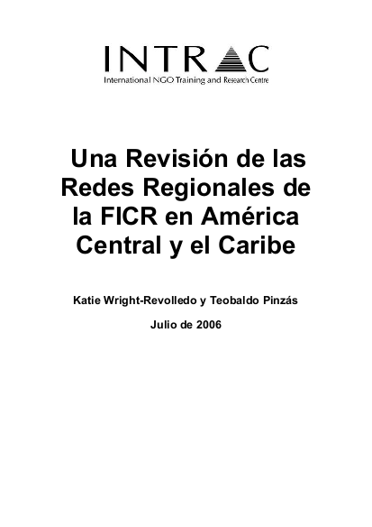Una Revisión de las Redes Regionales de la FICR en América Central y el ...