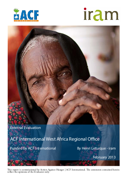 Final Independent Evaluation of the ACF International West Africa ...