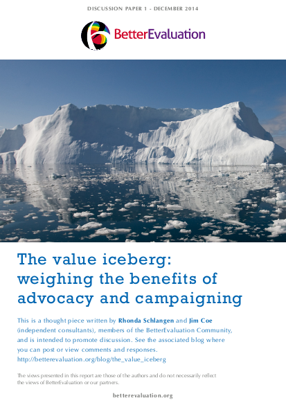 The value iceberg: weighing the benefits of advocacy and campaigning ...