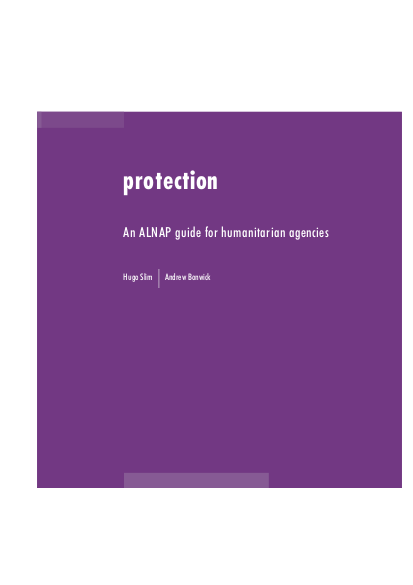 Protection - An ALNAP Guide for Humanitarian Agencies | ALNAP