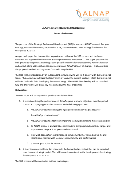 ALNAP Strategy: Review and Development | ALNAP