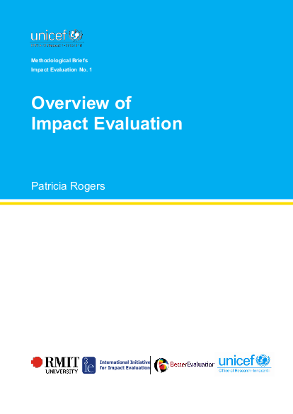 Overview of Impact Evaluation | ALNAP