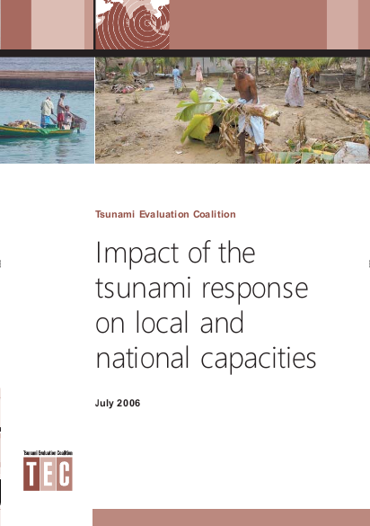 Impact of the tsunami response on local and national capacities | ALNAP