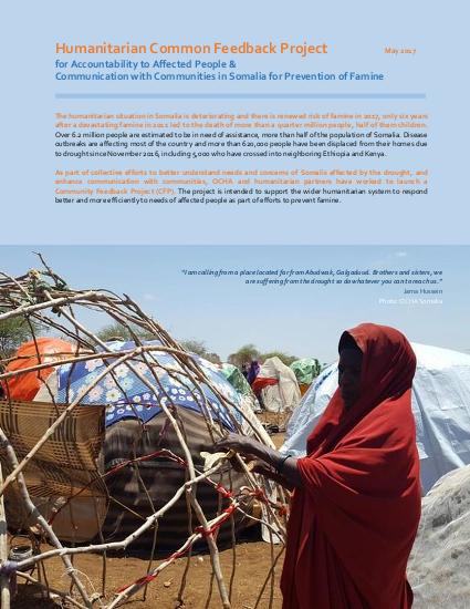 Humanitarian Common Feedback Project for Accountability to Affected ...