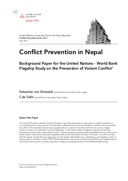 Conflict Prevention in Nepal | ALNAP