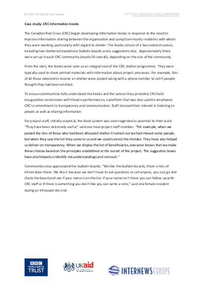 Case study: CRC Information Kiosks | ALNAP