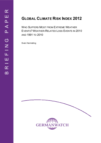 Global Climate Risk Index 2012 | ALNAP