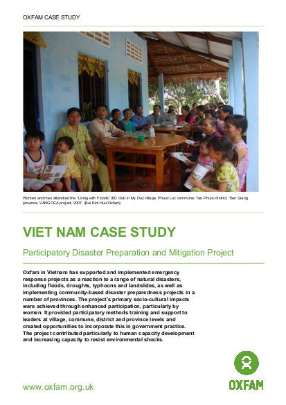 Viet Nam Case Study: Participatory Disaster Preparation and Mitigation Project | ALNAP