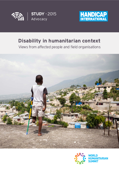 Disability in humanitarian context: Views from affected people and ...