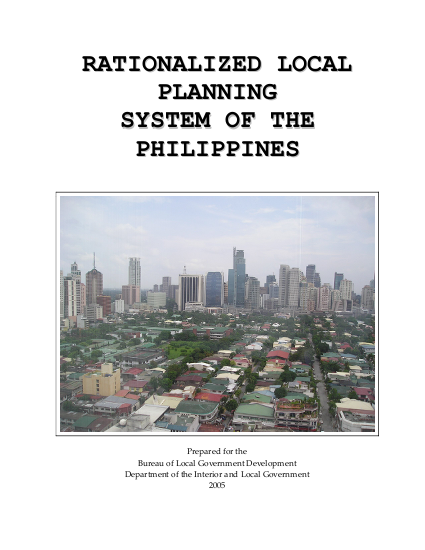 Rationalized local planning system of the Philippines | ALNAP