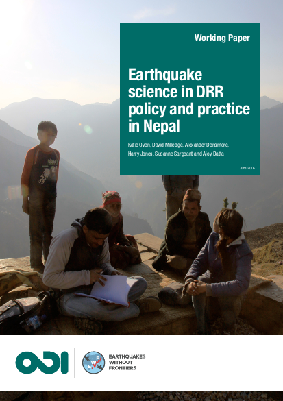 Earthquake science in DRR policy and practice in Nepal | ALNAP