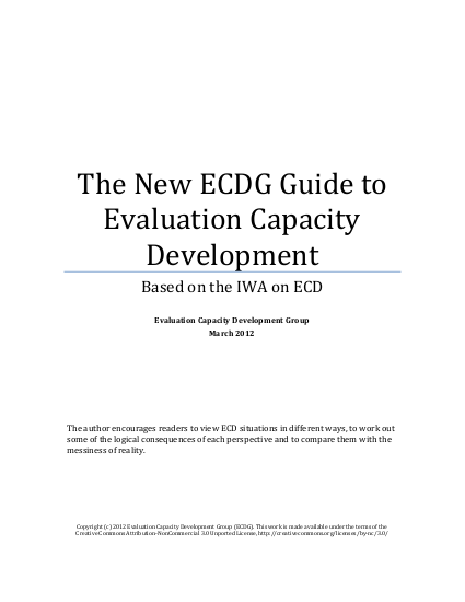 The New ECDG Guide to Evaluation Capacity Development | ALNAP