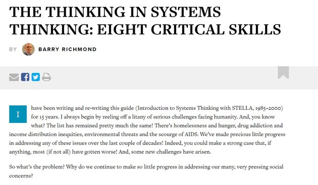 The thinking in systems thinking: Eight critical skills | ALNAP