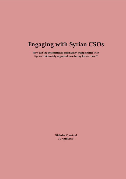 Engaging with Syrian CSOs | ALNAP