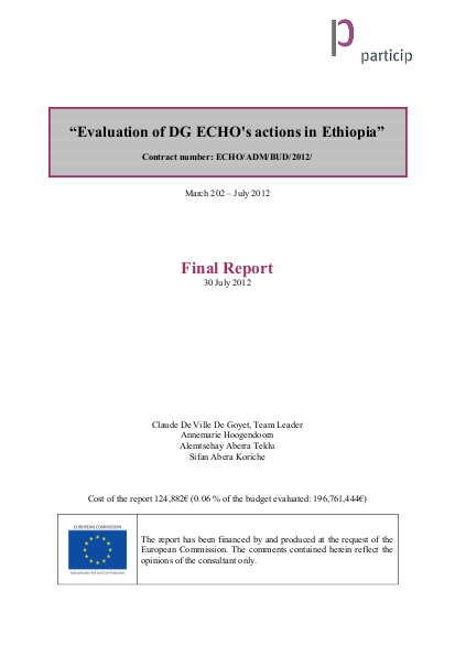 Evaluation of DG ECHO's actions in Ethiopia | ALNAP