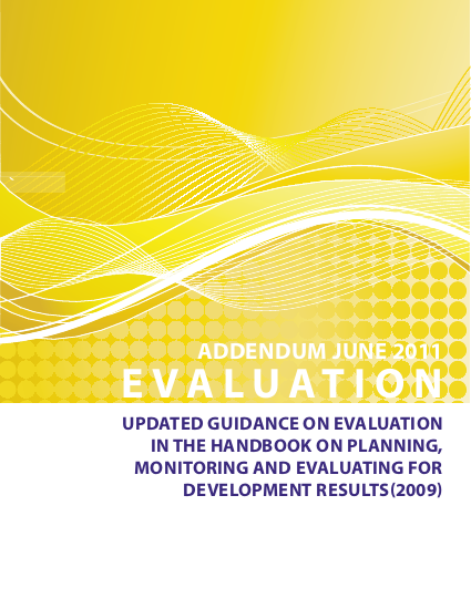 Updated guidance on evaluation in the handbook on planning, monitoring and evaluation for ...