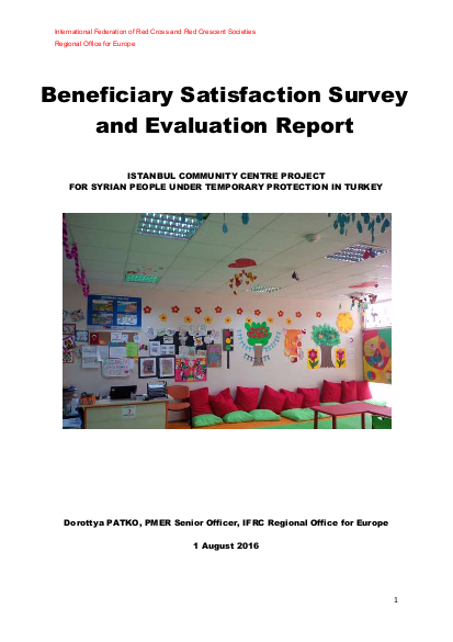 Beneficiary Satisfaction Survey and Evaluation Report: Istanbul ...
