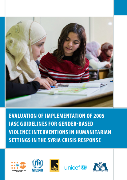 Evaluation of Implementation of 2005 IASC Guidelines for Gender-based Violence Interventions in ...