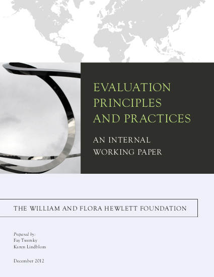 Evaluation Principles and Practices | ALNAP