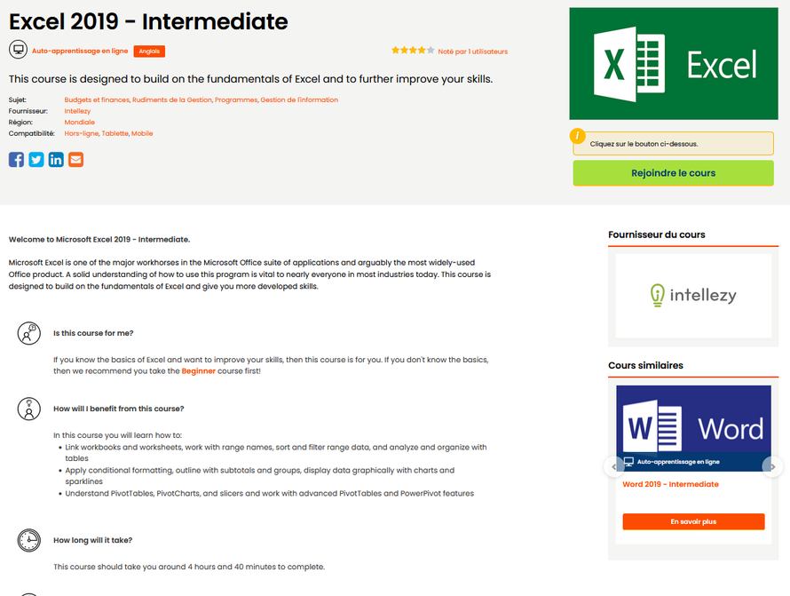 Excel 2019 - Intermediate Course | ALNAP
