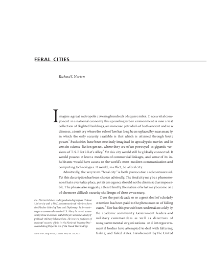 Feral Cities | ALNAP