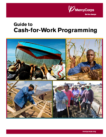 Guide to Cash-for-Work Programming | ALNAP