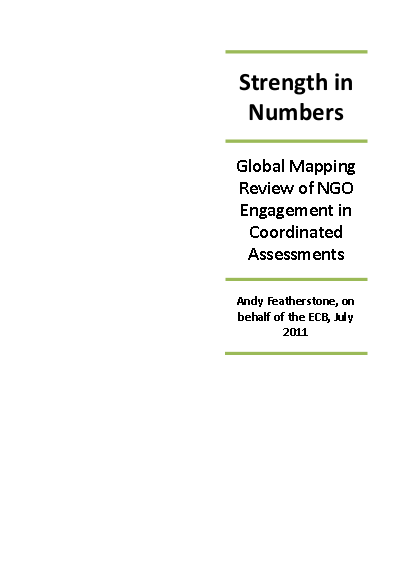 Strength in numbers: a global mapping review of NGO engagement in ...