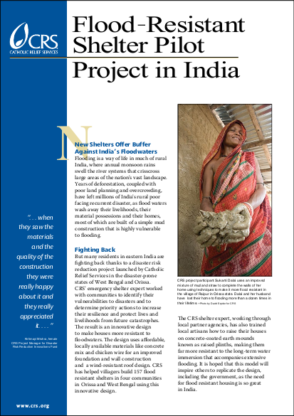 Flood-Resistant Shelter Pilot Project in India | ALNAP