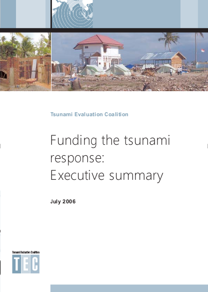 Funding the tsunami response: Executive summary (English) | ALNAP