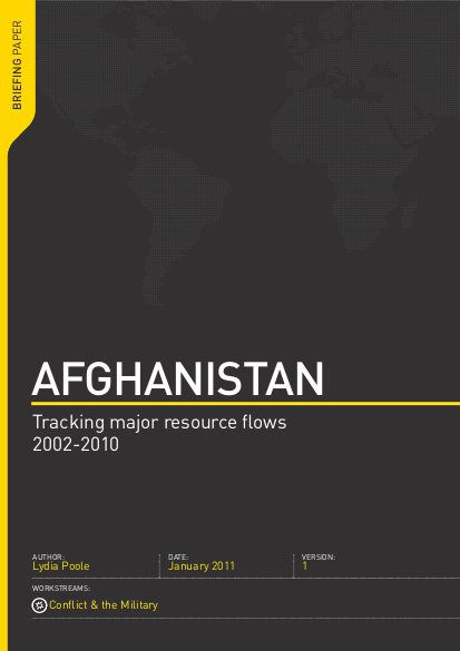Afghanistan - Tracking Major Resource Flows 2002-2010 | ALNAP