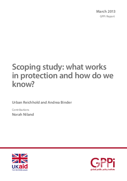 Scoping Study: What Works in Protection and How Do We Know? | ALNAP