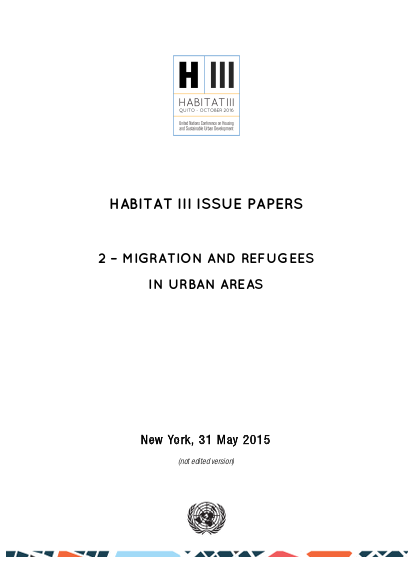 Habitat III Issue Papers - 2: Migration and Refugees in Urban Areas | ALNAP